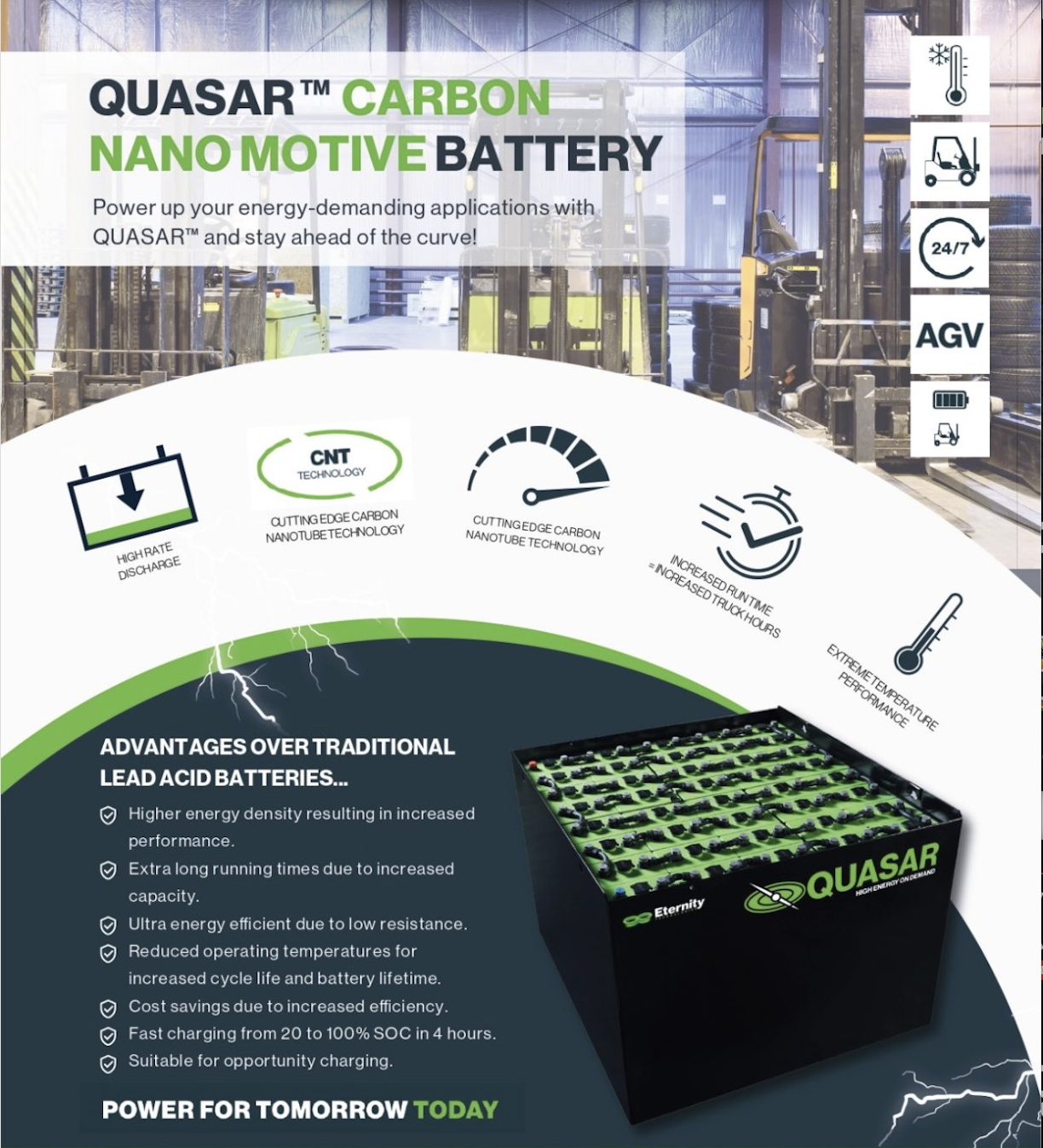"QUASAR" Fast Charge Battery | Industrial Batteries Australia